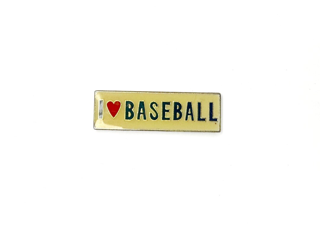 I Love Baseball Pin | Vintage I Heart Baseball Enamel Lapel Pin | MLB ...