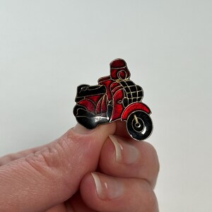 Moped or Motorcycle Enamel Pin | Vintage Vespa Lapel Button | Motor ...