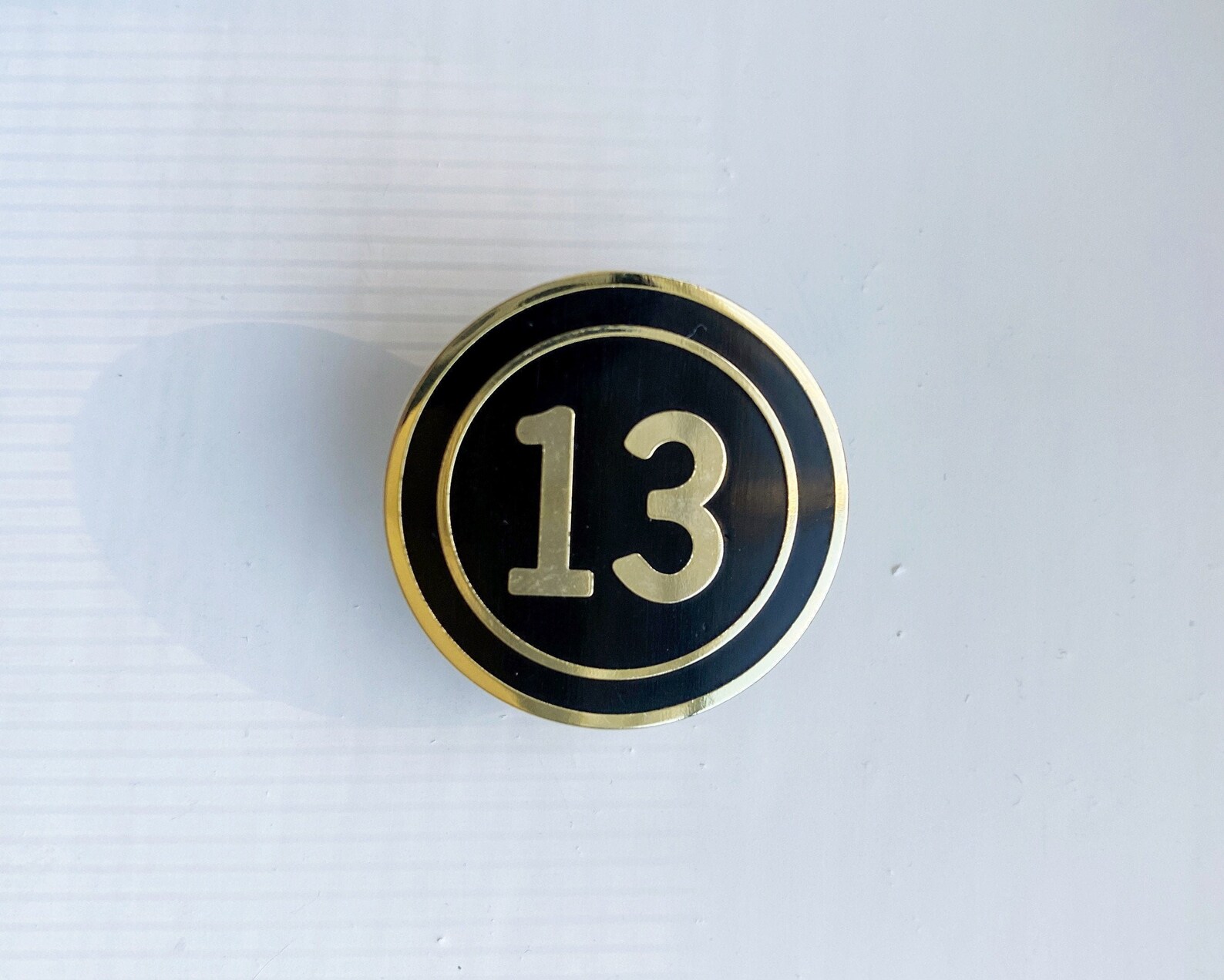 Thirteenth Floor Hard Enamel Pin | Elevator Button, Lucky Number 13 - Etsy