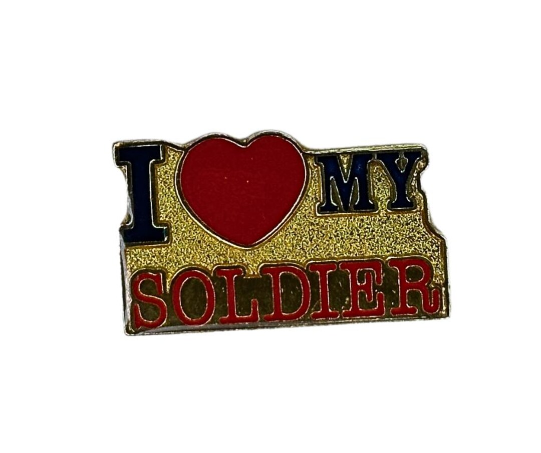 I Love My Soldier Pin | Vintage Military Badge | Gift for USAF Army ...