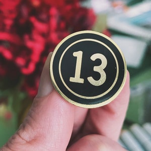 Thirteenth Floor Hard Enamel Pin | Elevator Button, Lucky Number 13 - Etsy