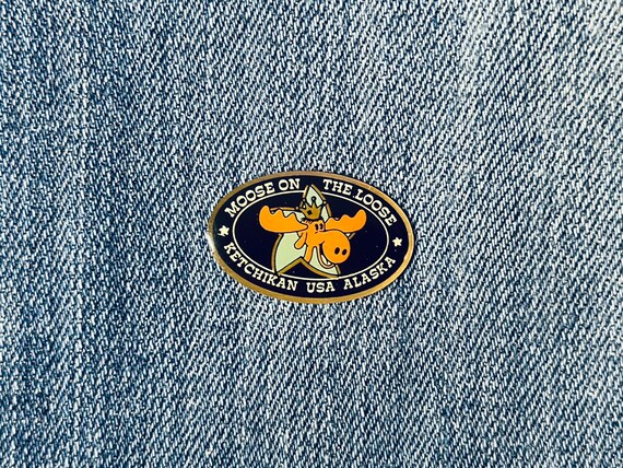 Ketchikan Alaska Pin | Vintage Moose on the Loose Bad… - Gem