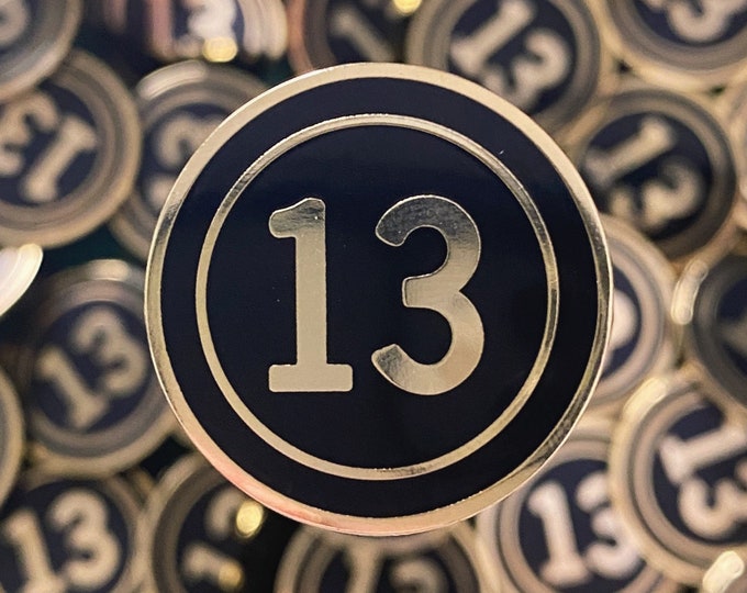 Thirteenth Floor Hard Enamel Pin Elevator Button, Lucky Number 13 - Etsy