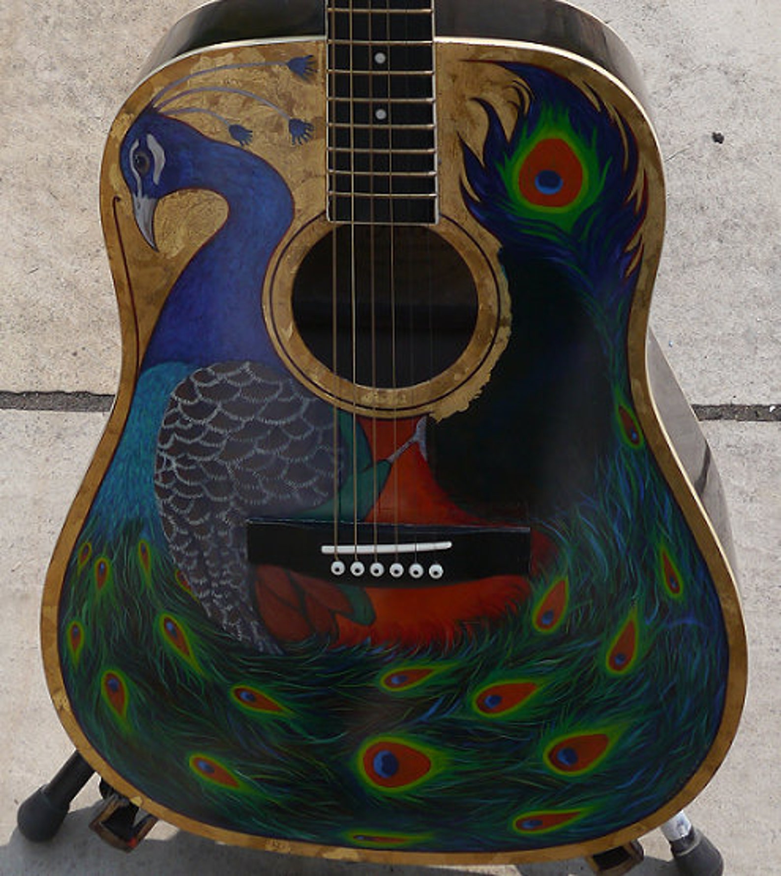 Peacock Guitar by Kevin Mcsherry - Etsy