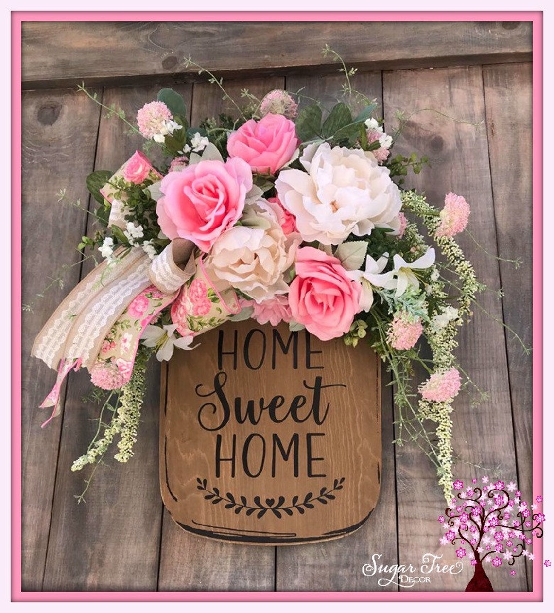 Everyday Sign Everyday Wreath Home Sweet Home Sign Spring | Etsy