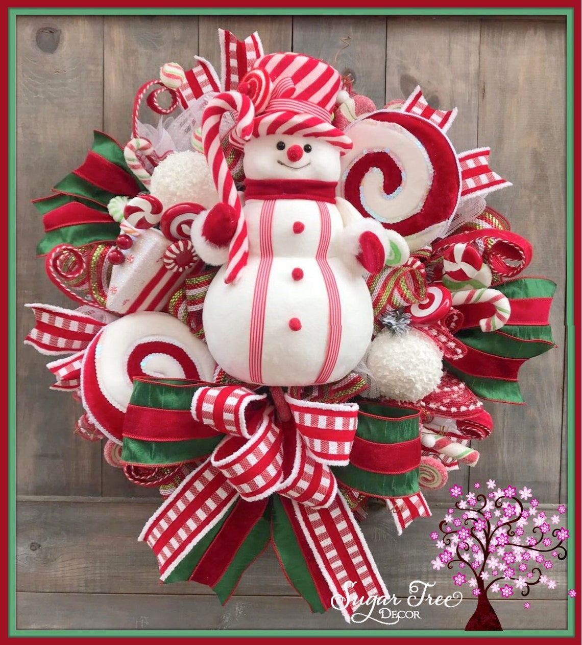 Snowman Wreath Traditional Christmas Winter Wreath Classic - Etsy