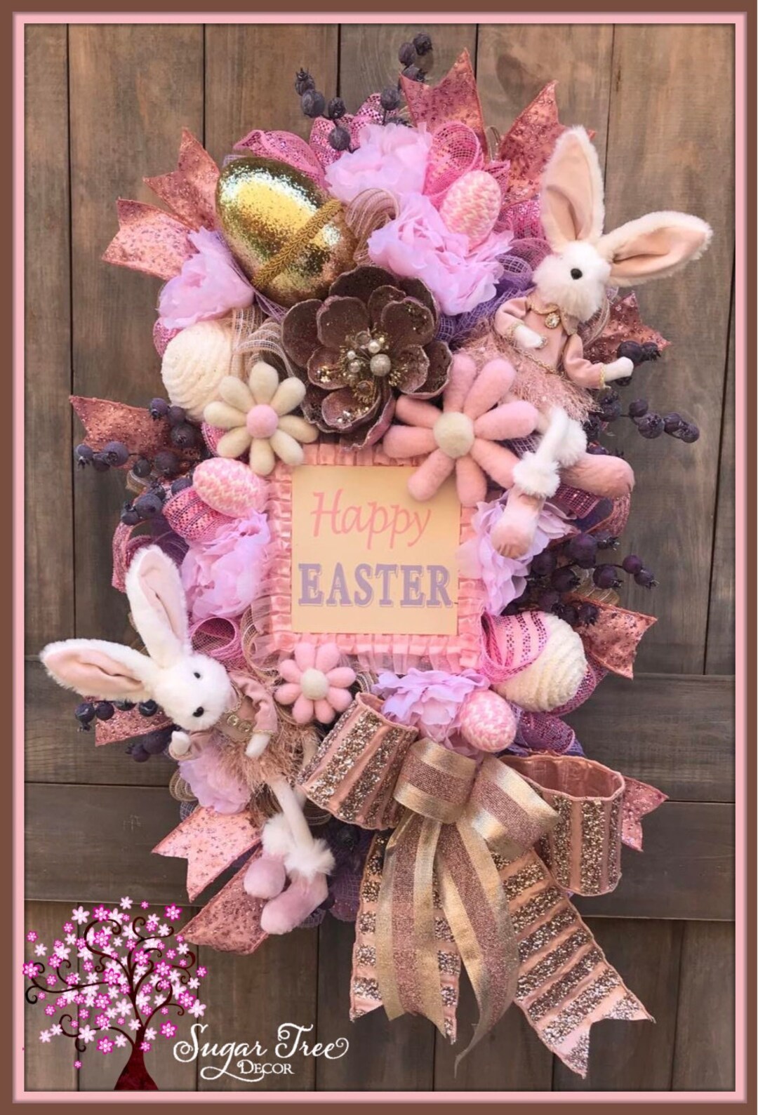 Easter Wreath, Easter Bunny Wreath, Bunny Wreath, Easter Bunny Wreath ...