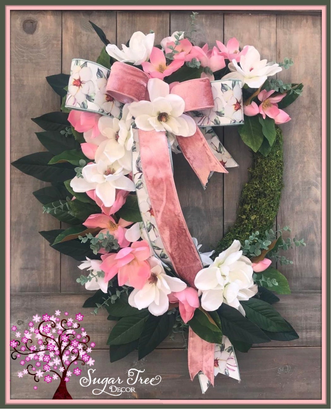 Magnolia Wreath, Floral Wreath, Summer Wreath, Spring Wreath, Summer ...