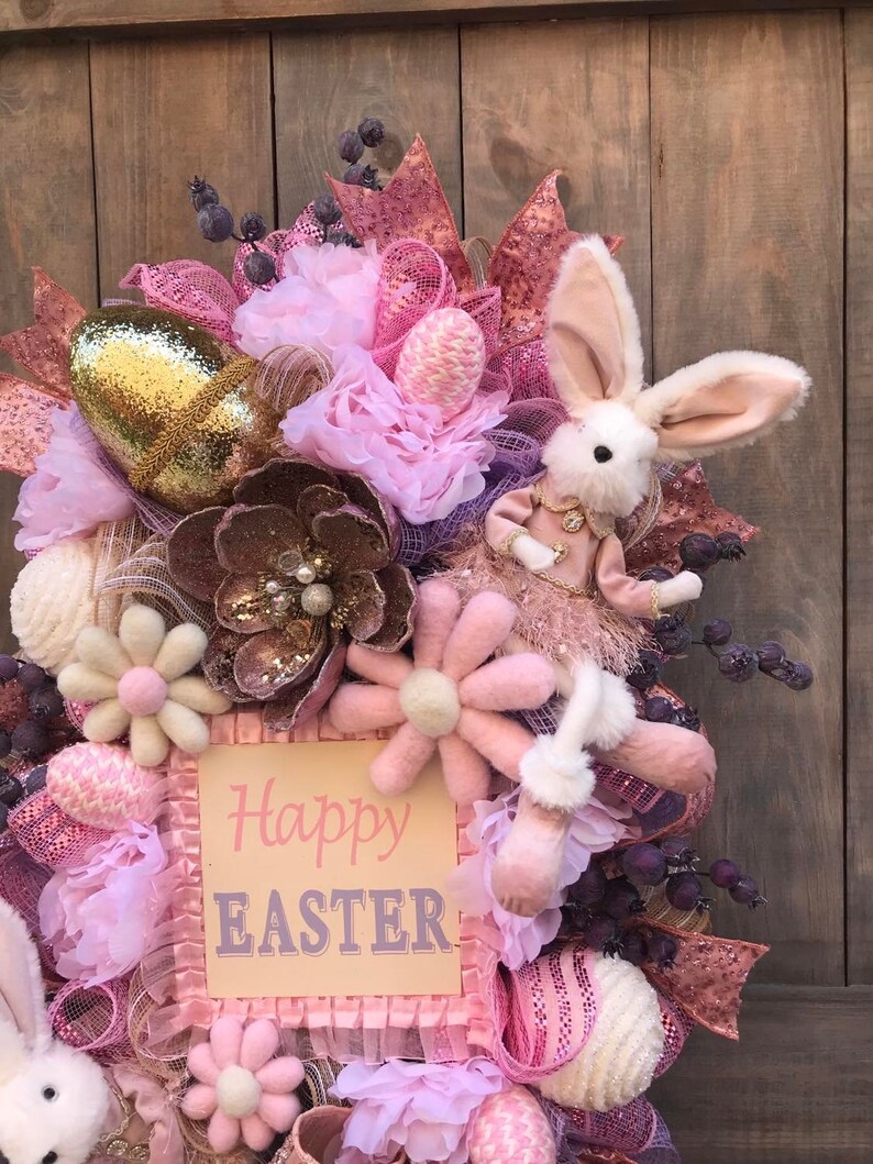 Easter Wreath Easter Bunny Wreath Bunny Wreath Easter Bunny - Etsy