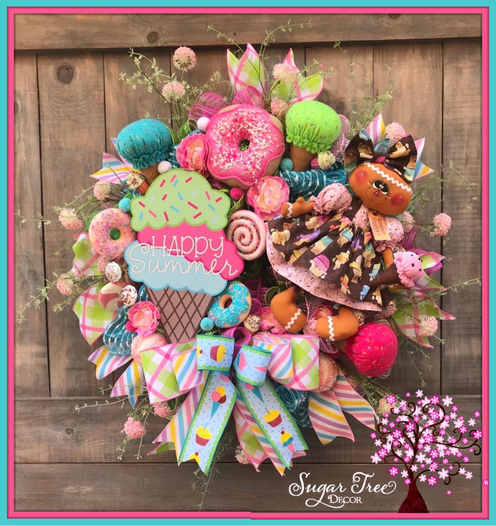 Ice Cream Wreath, Ice Cream Decor, Birthday Wreath, Party Wreath ...