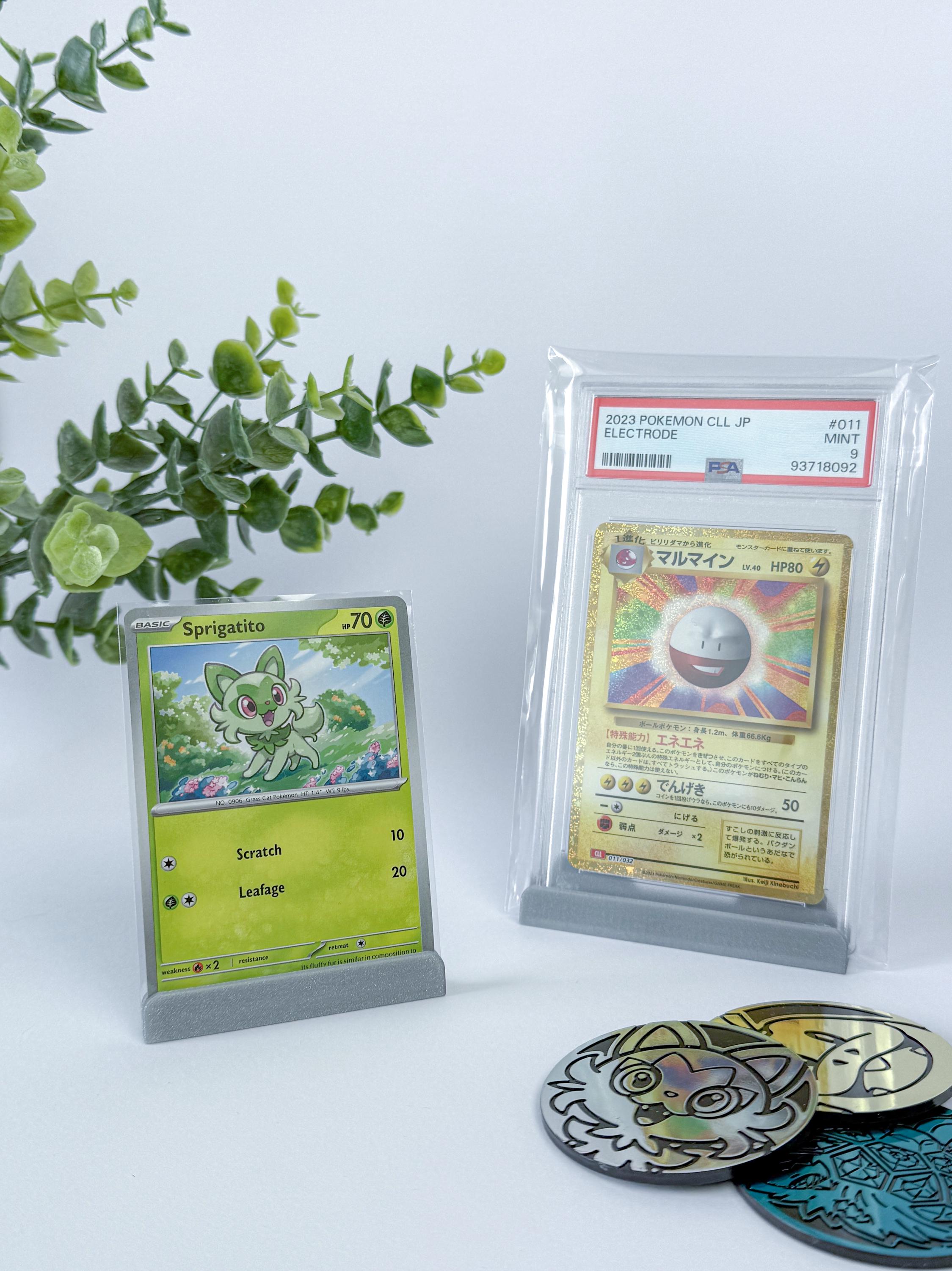 Pokémon TCG Display Stand - Card Stand – Holds Graded Cards, Top ...