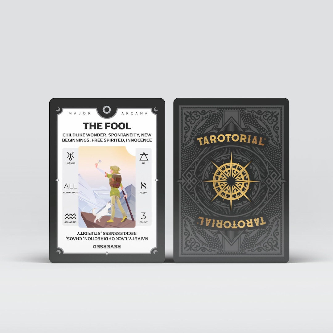 Tarotorial® Expanded Mini Gold Tarot Deck - Learn Tarot With Confidence ...