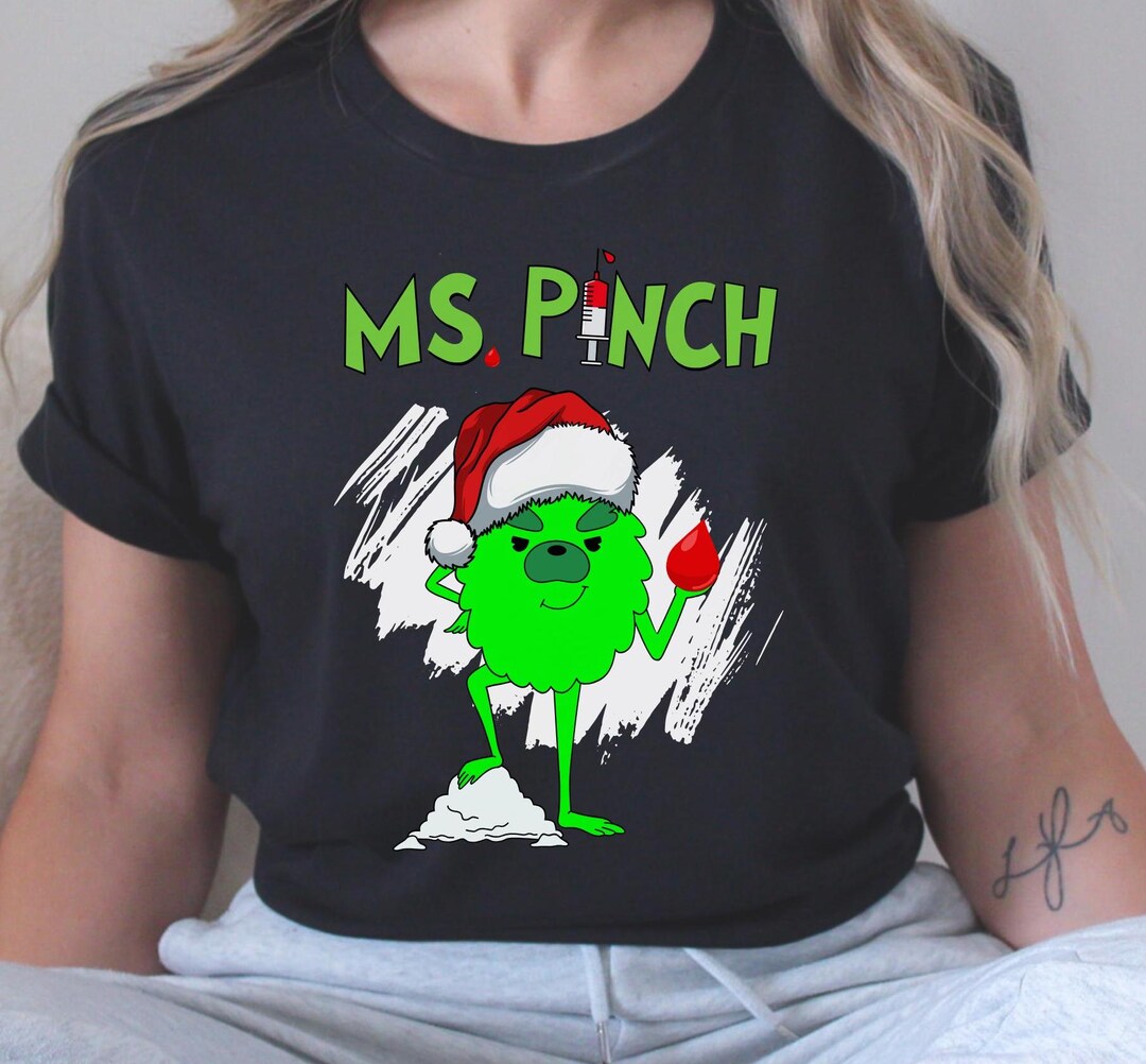 Cute Christmas Phlebotomist Grinch Shirt, Phlebotomist Christmas Tee ...