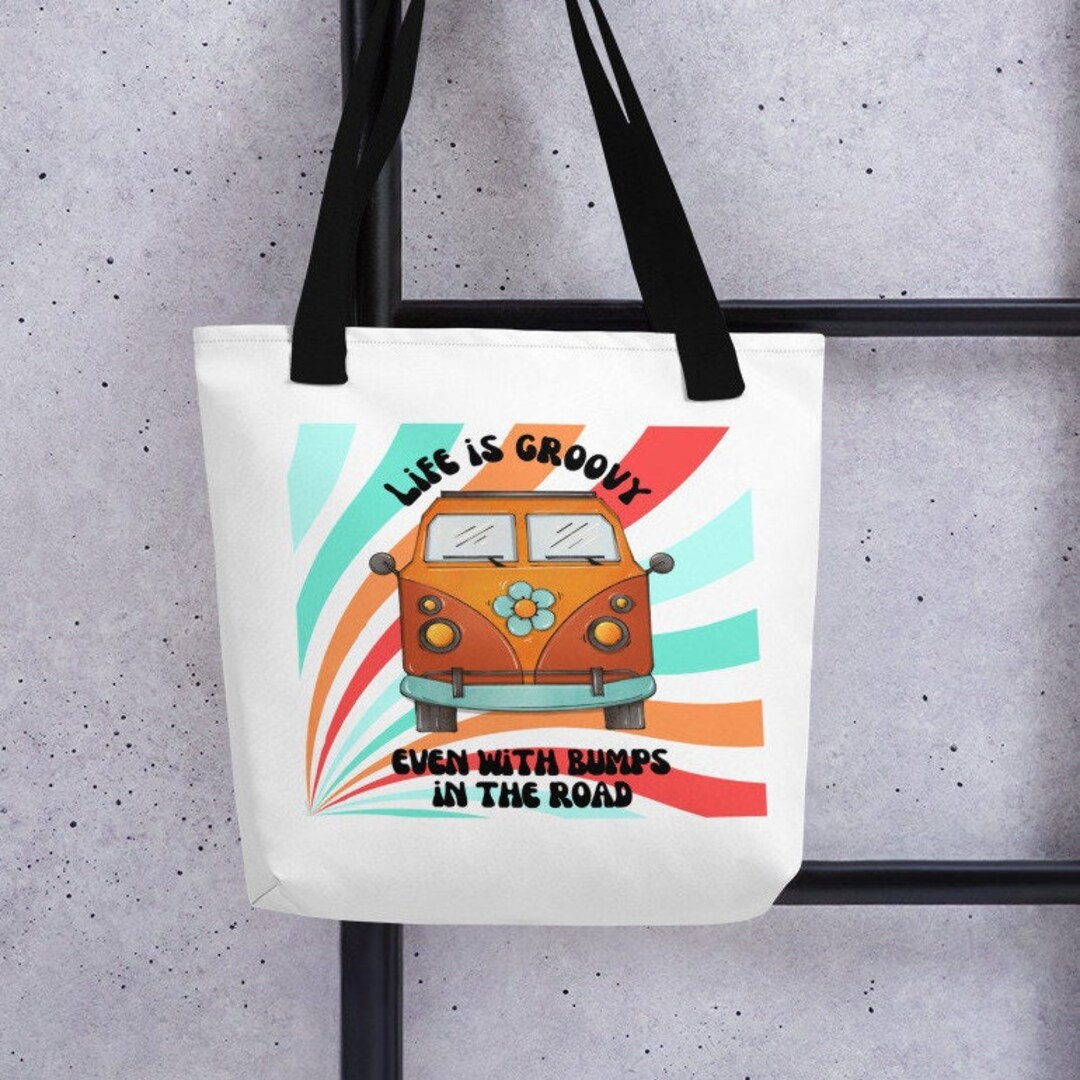 Van Life Tote Bag Life is Groovy Tote for Ladies Hippie - Etsy