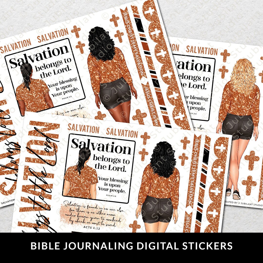 Salvation Belongs to the Lord Bible Journaling Stickers Printable ...