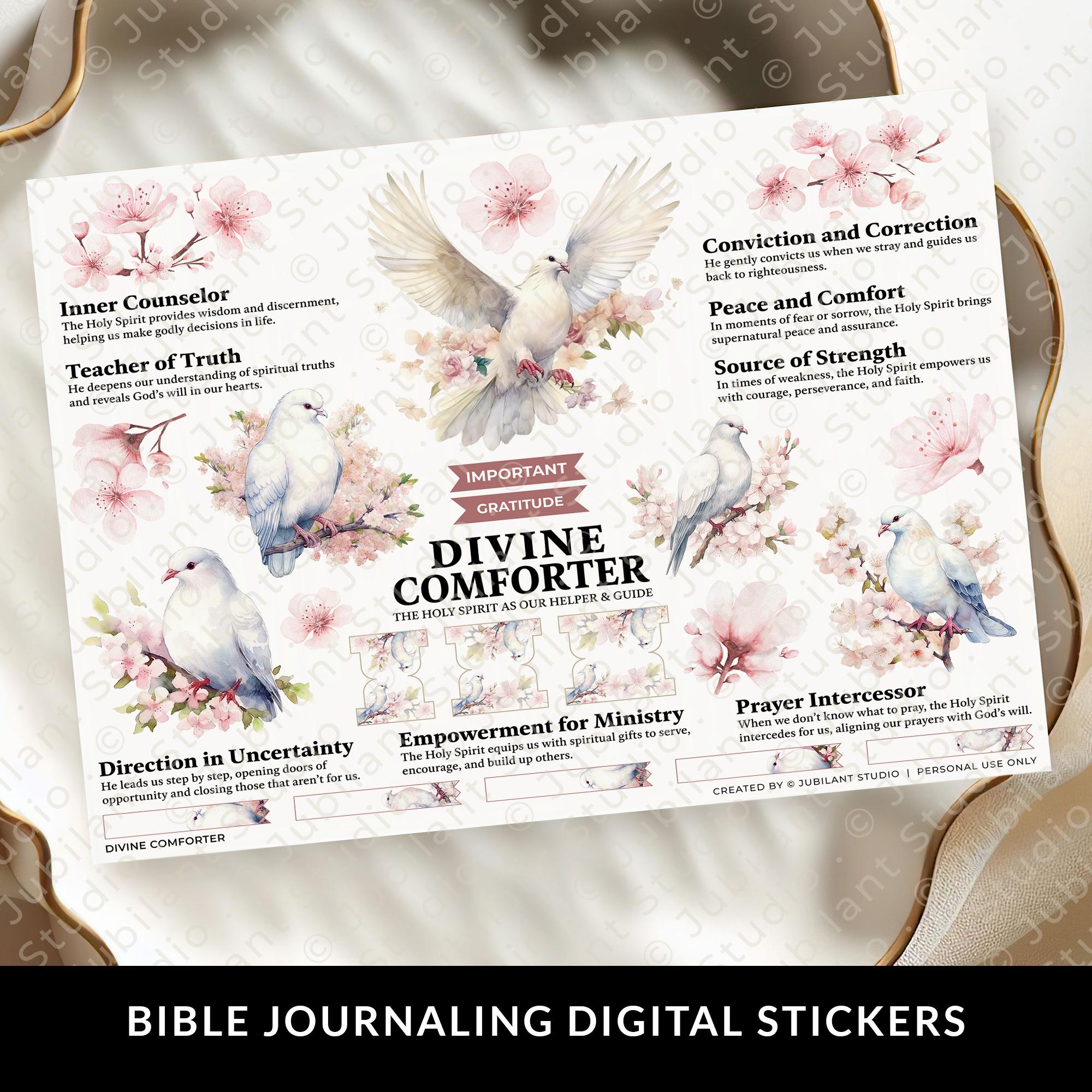 Divine Comforter, Pentecost, Holy Spirit, Bible Journaling Stickers ...