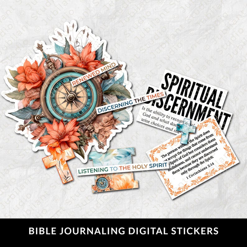 Spiritual Discernment Bible Journaling Stickers Printable, Christian ...
