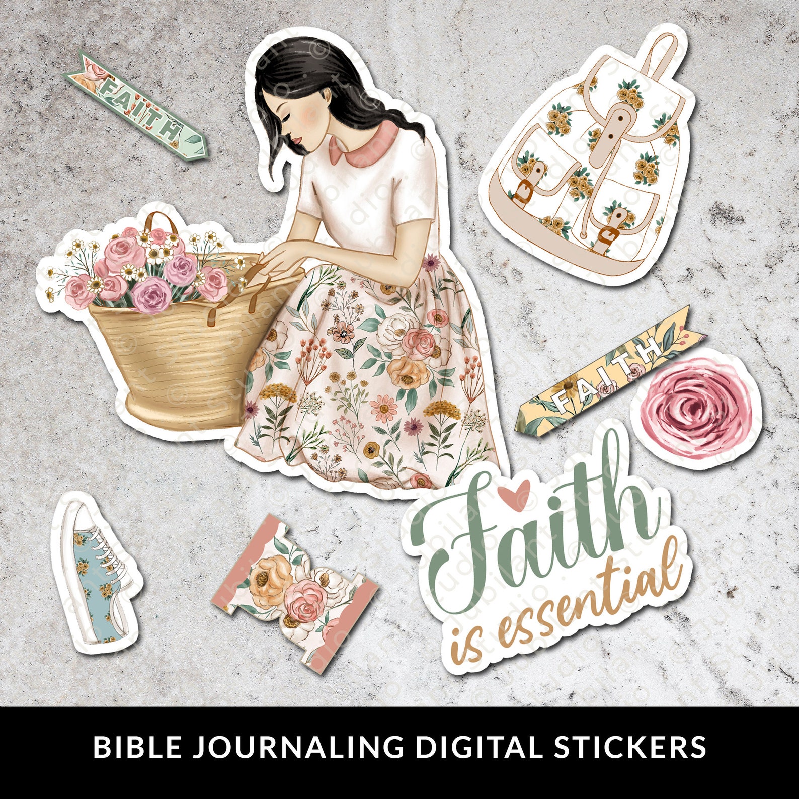 Faith Bible Journaling Stickers Printable, Diversity, Christian Faith ...