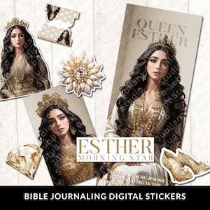 Queen Esther, Bible Journaling Stickers Printable, Queen of Persia ...