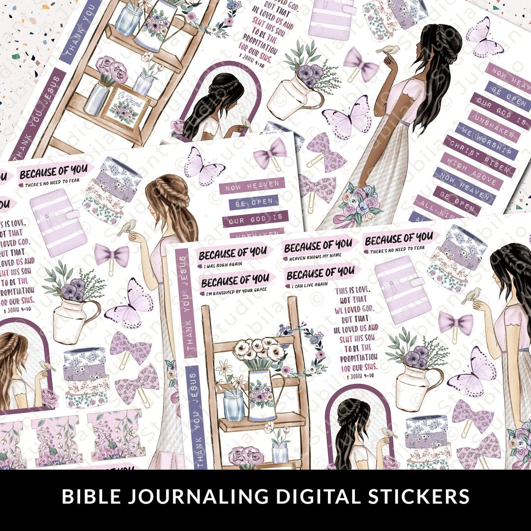 Because of You Bible Journaling Stickers Printable, Diversity ...