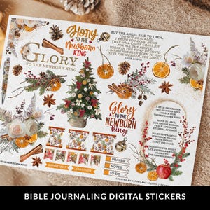 Glory to the Newborn King Bible Journaling Stickers Printable ...