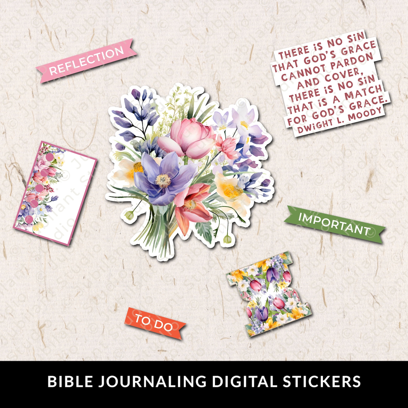 Everlasting Grace Bible Journaling Printable Sticker Sheet, Journal ...