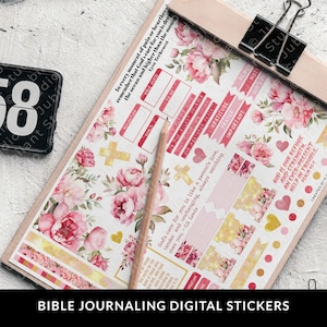 Divine Care Bible Journaling Stickers Printable, Faith Journal ...