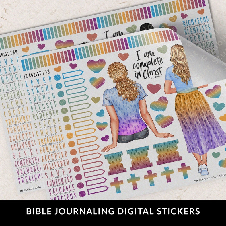 In Christ I Am Bible Journaling Stickers Printable, Diversity ...