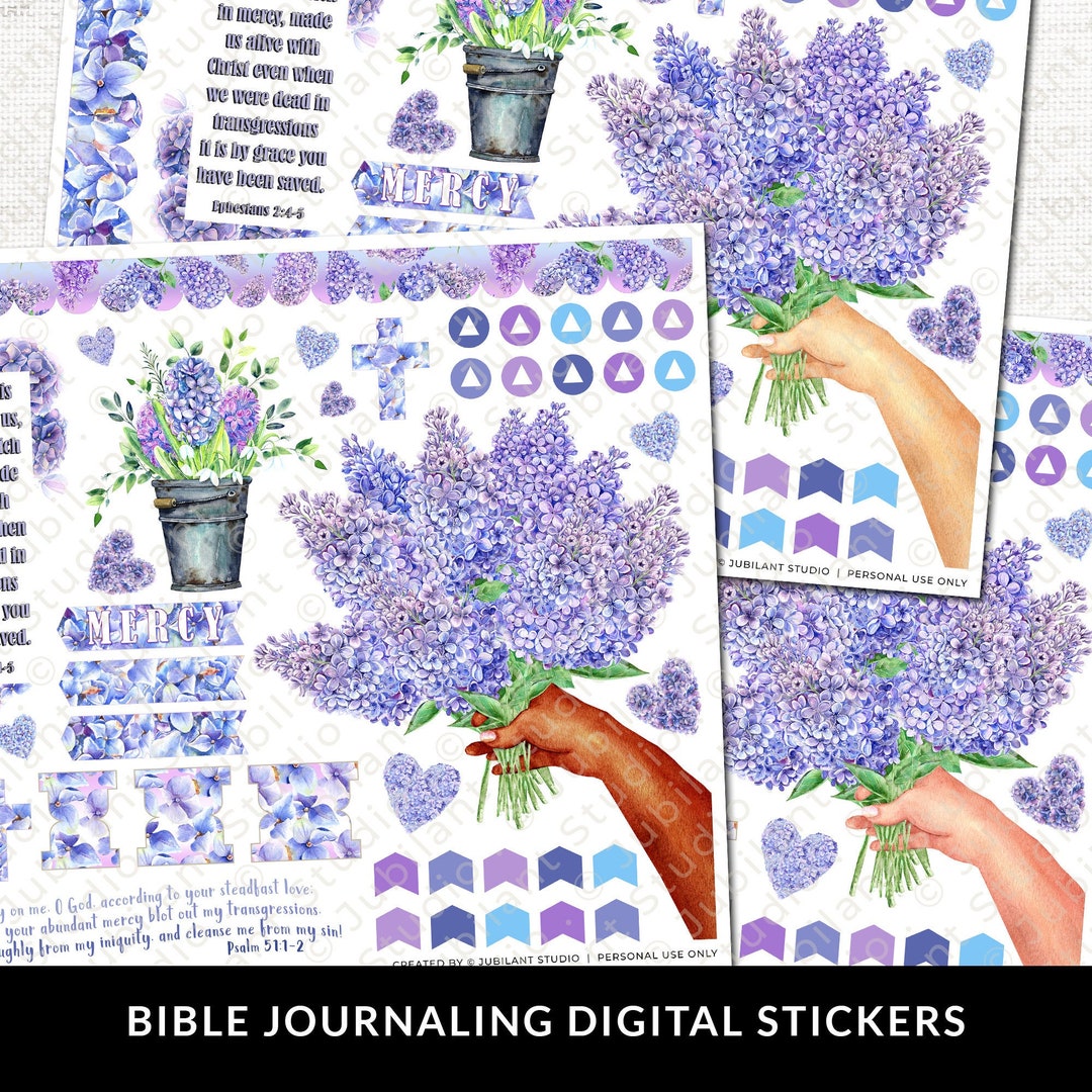 Mercy & Grace, Bible Journaling Stickers Printable, Diversity ...