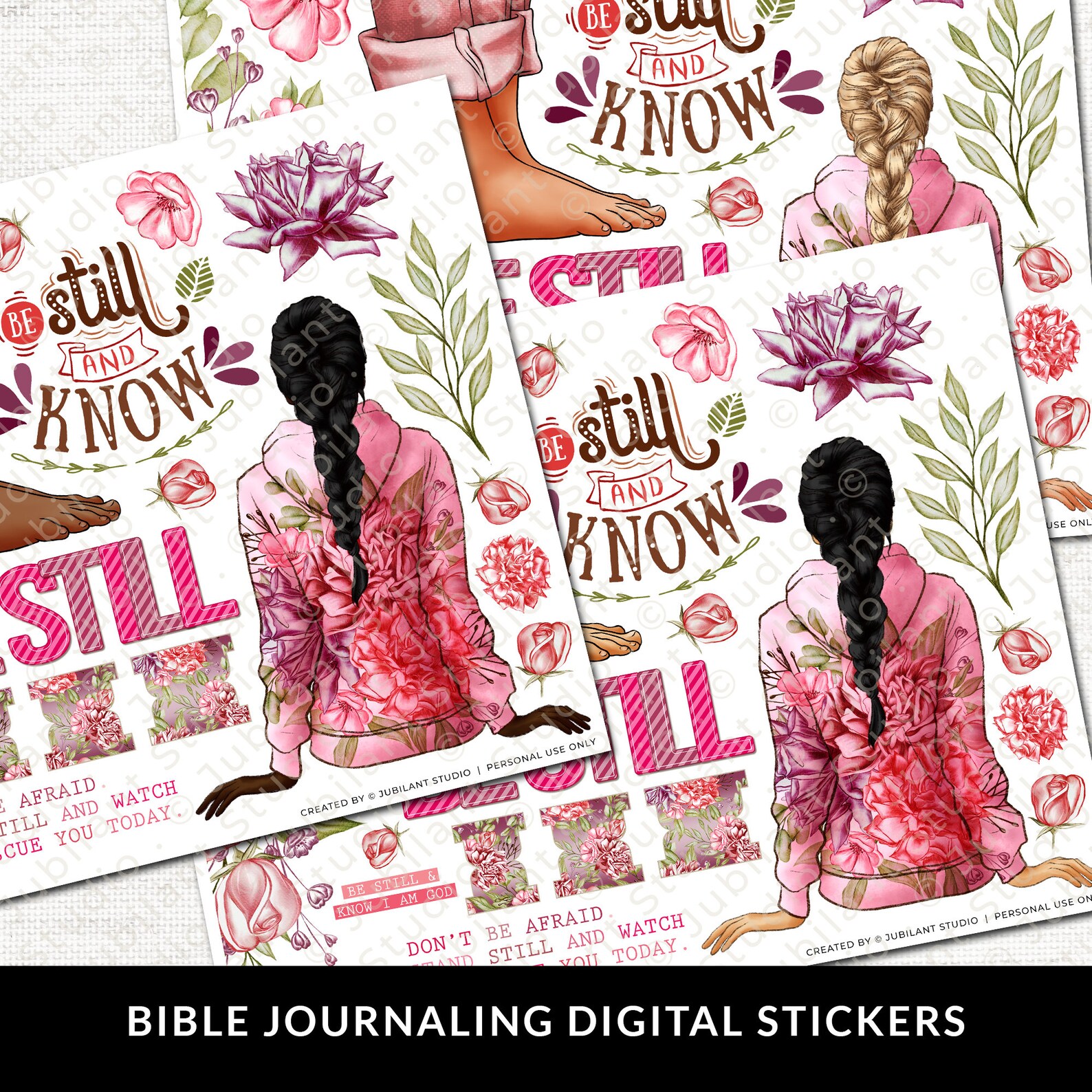 Be Still and Know Bible Journaling Stickers Printable - Etsy