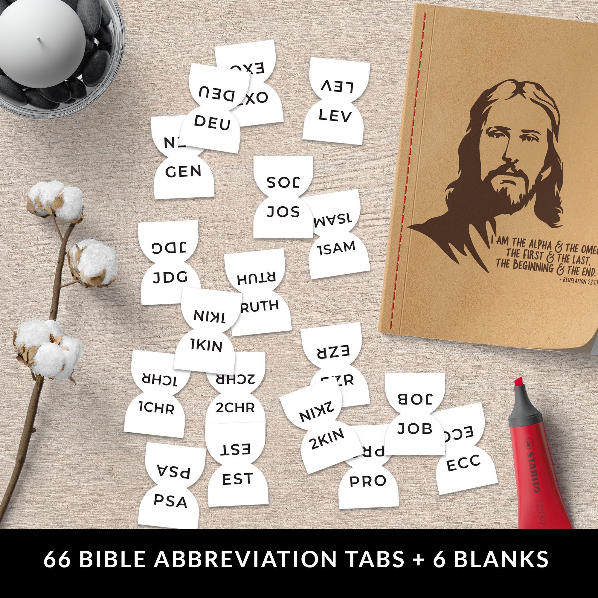 Minimalist Clean Bible Tabs Printable Bible Journaling | Etsy