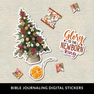 Glory to the Newborn King Bible Journaling Stickers Printable ...