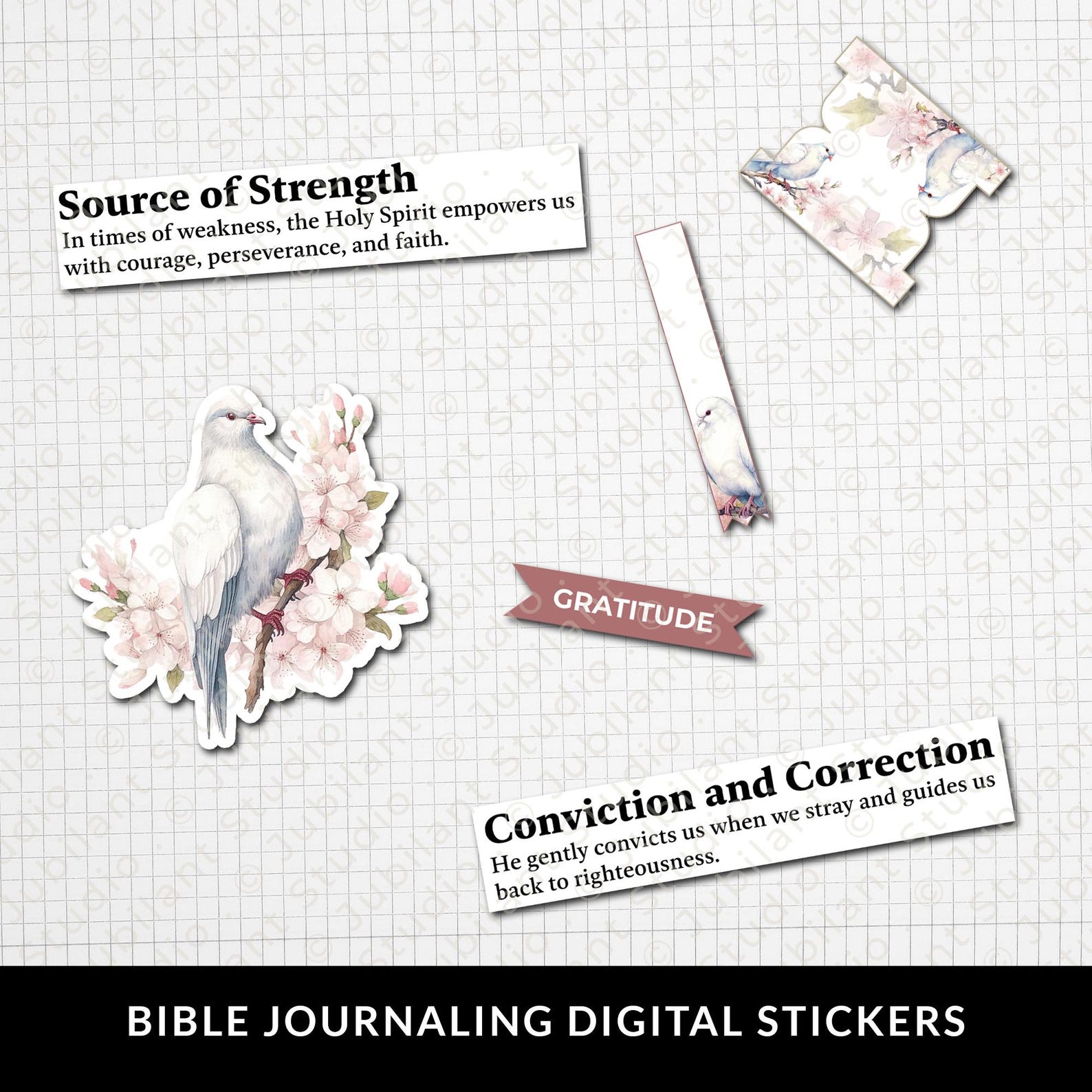 Divine Comforter, Pentecost, Holy Spirit, Bible Journaling Stickers ...
