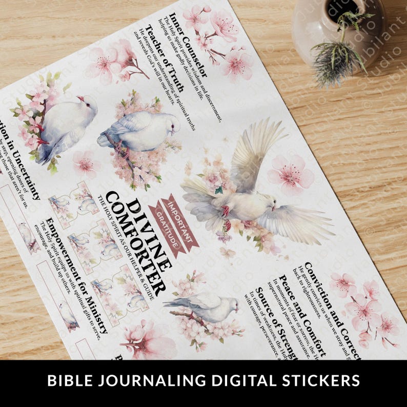 Divine Comforter, Pentecost, Holy Spirit, Bible Journaling Stickers ...