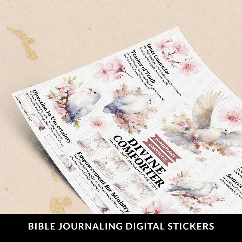Divine Comforter, Pentecost, Holy Spirit, Bible Journaling Stickers ...