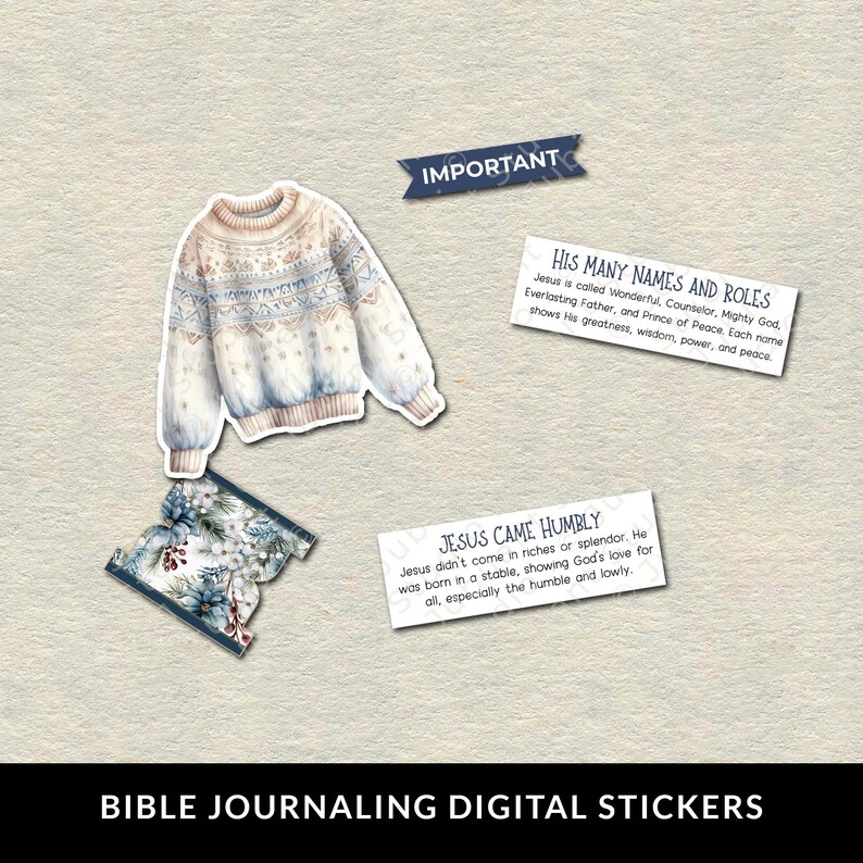 Wondrous Gift Bible Journaling Stickers Printable, Christmas, Jesus ...