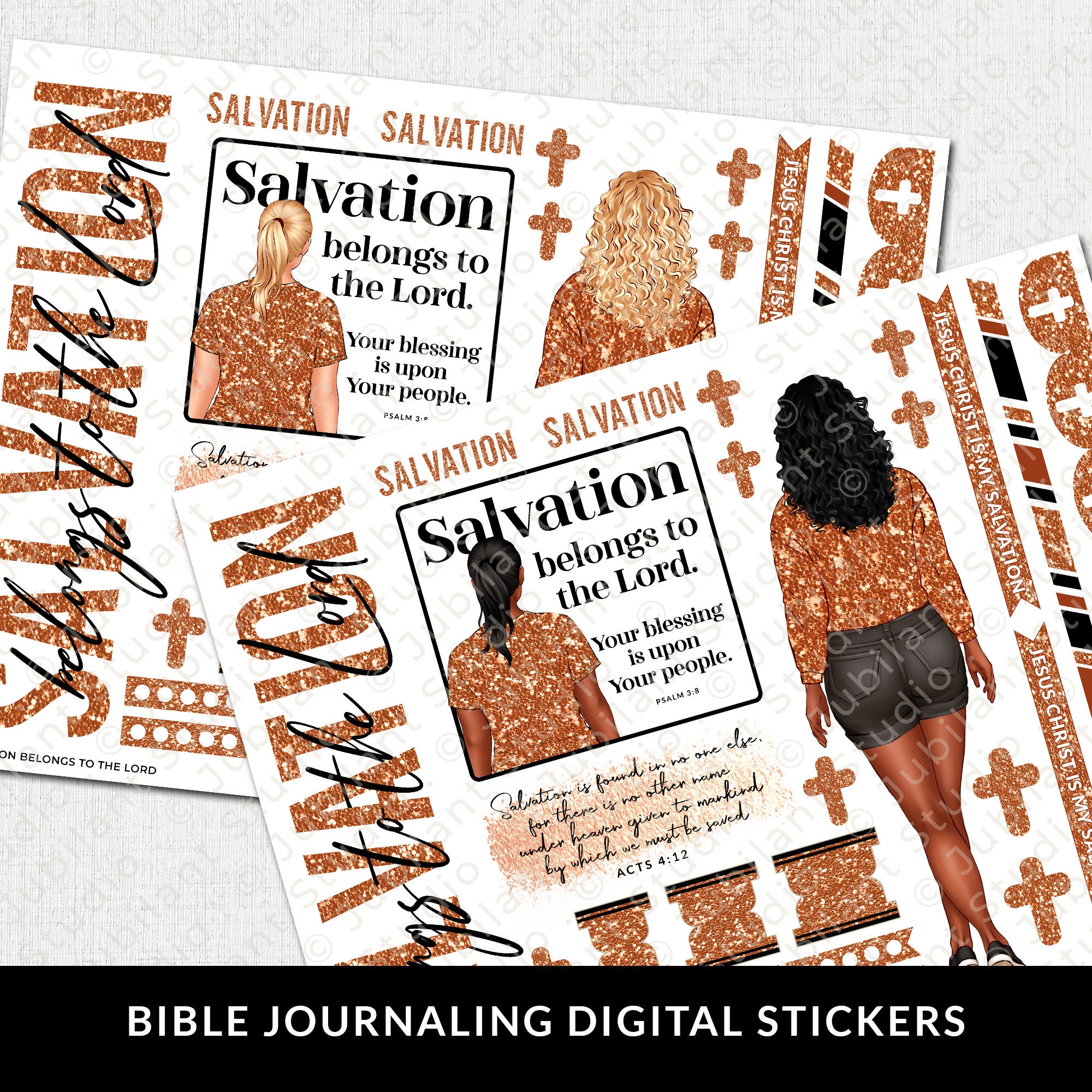 Salvation Belongs to the Lord Bible Journaling Stickers - Etsy