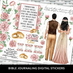 Two Shall Become One Bible Journaling Printable Sticker Sheet, Journal ...