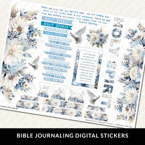 Holy Spirit Fall on Me, Pentecost, Bible Journaling Stickers Printable ...