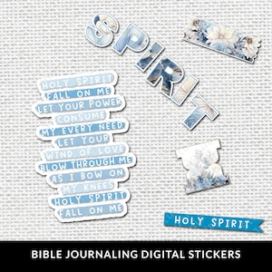 Holy Spirit Fall on Me, Pentecost, Bible Journaling Stickers Printable ...