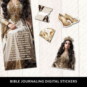 Queen Esther, Bible Journaling Stickers Printable, Queen of Persia ...