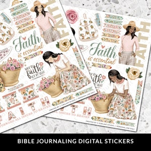 Faith Bible Journaling Stickers Printable, Diversity, Christian Faith ...