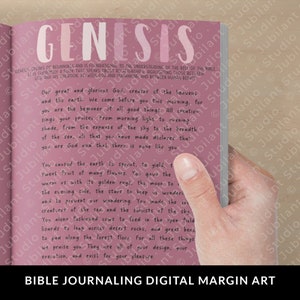 66 Books of the Bible Margin Art Pretty Pink, Bible Journaling, Old ...