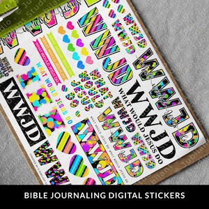 WWJD Bible Journaling Stickers Printable, WWJD, Bible Tabs, Christian ...