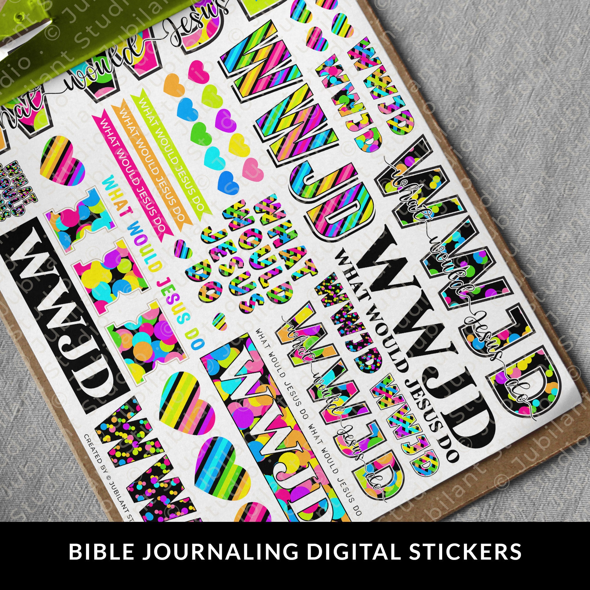 WWJD Bible Journaling Stickers Printable WWJD Bible Tabs - Etsy