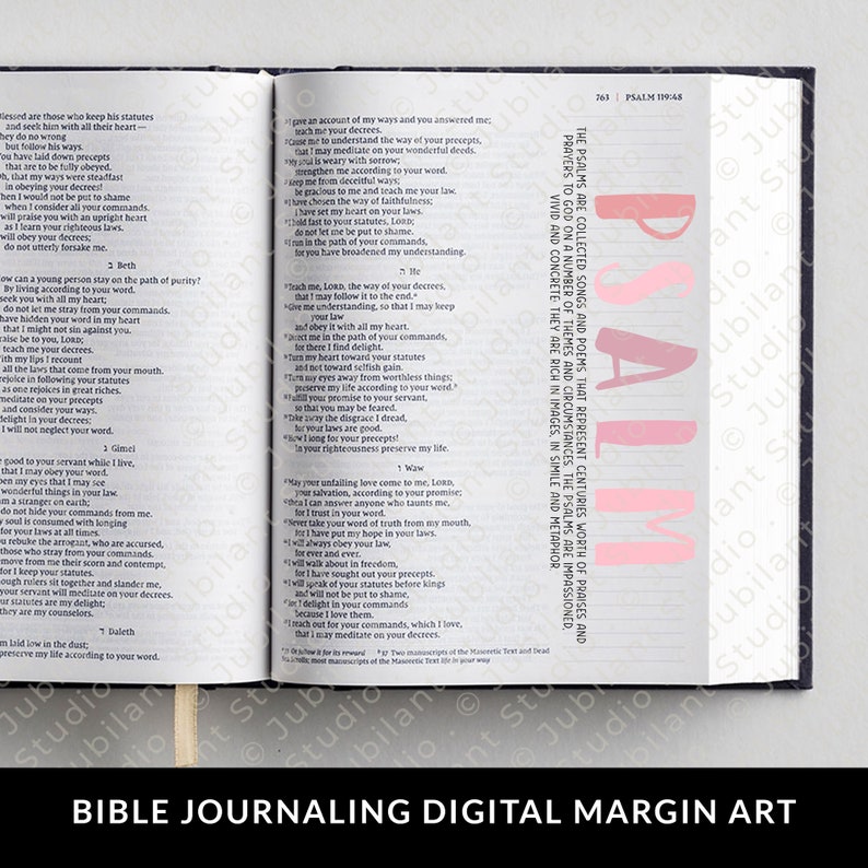 66 Books of the Bible Margin Art - Pretty Pink, Bible Journaling, Old ...