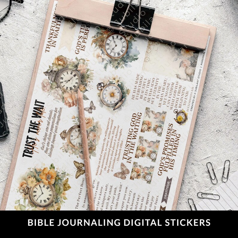 Wonders in Waiting Bible Journaling Stickers Printable, Christian Faith ...