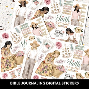Faith Bible Journaling Stickers Printable, Diversity, Christian Faith ...