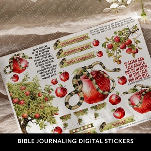 The Fall Bible Journaling Stickers Printable, Christian Faith, Bible ...