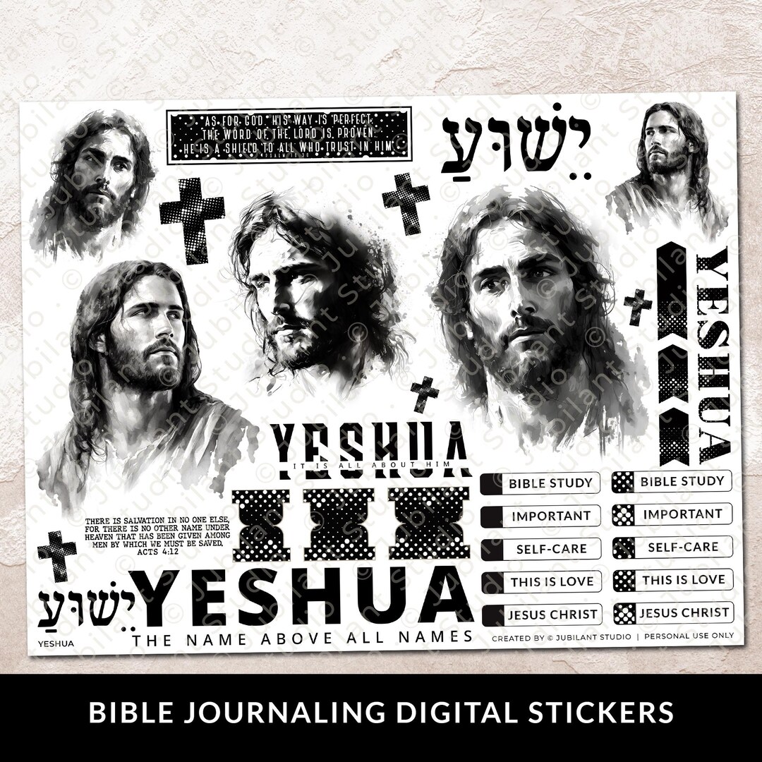 Yeshua, Jesus Christ, Alpha and Omega, Bible Journaling Stickers ...
